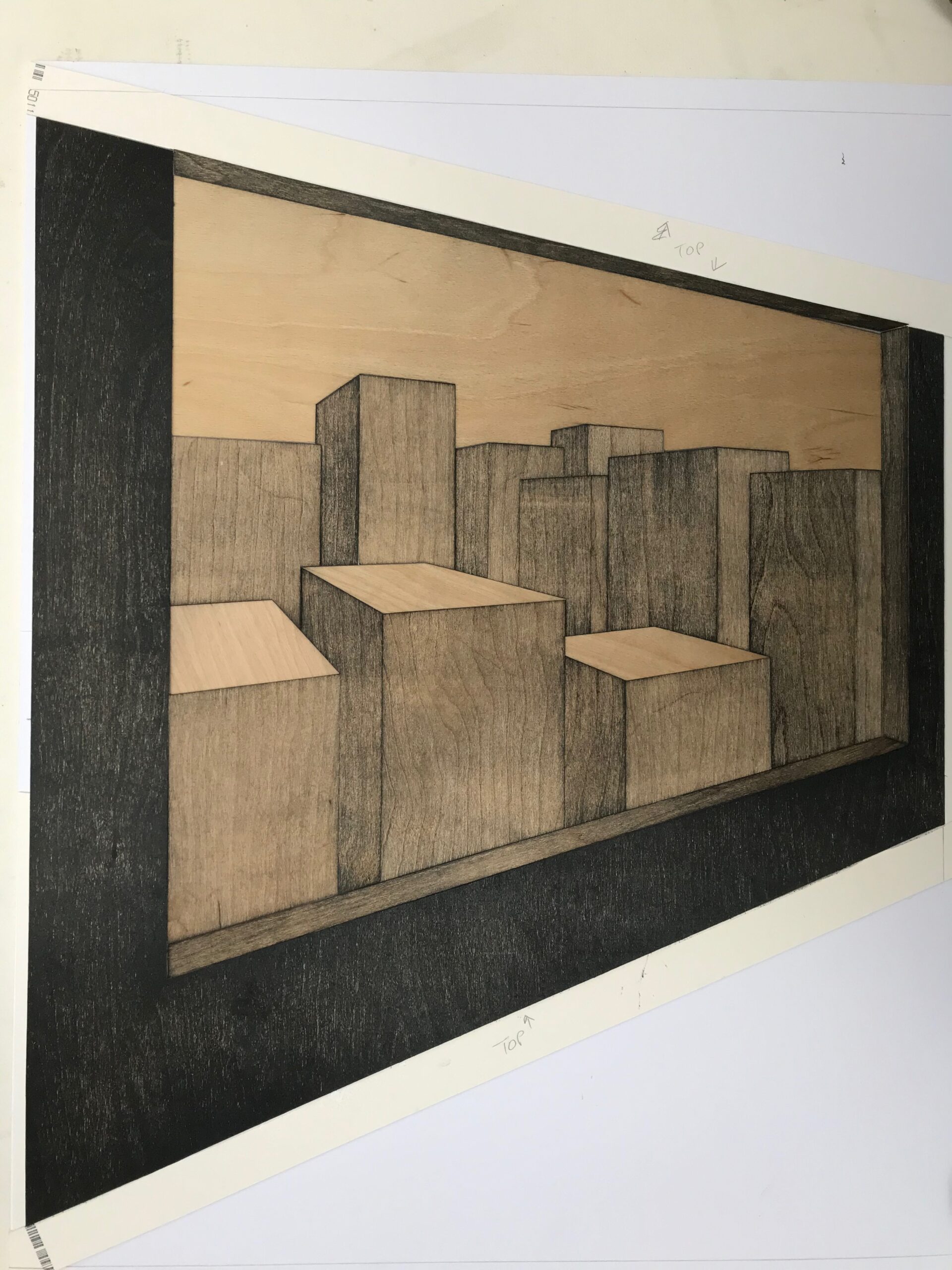 Section of Woodcut - Peter Haugh